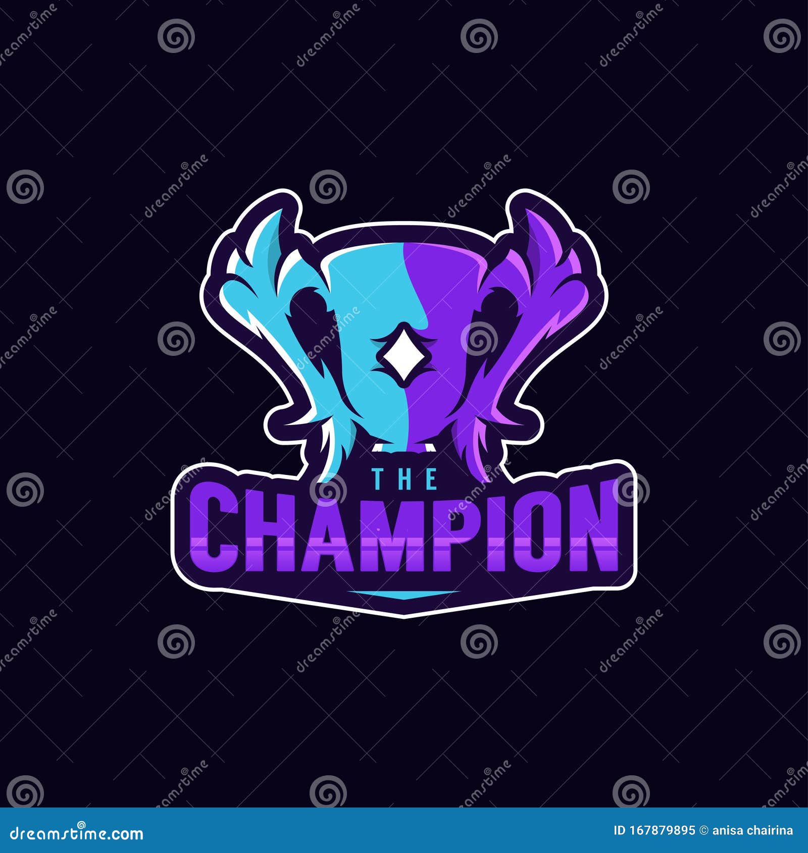 Champion E Sports Logo Vector Design Template for Team Stock Vector ...