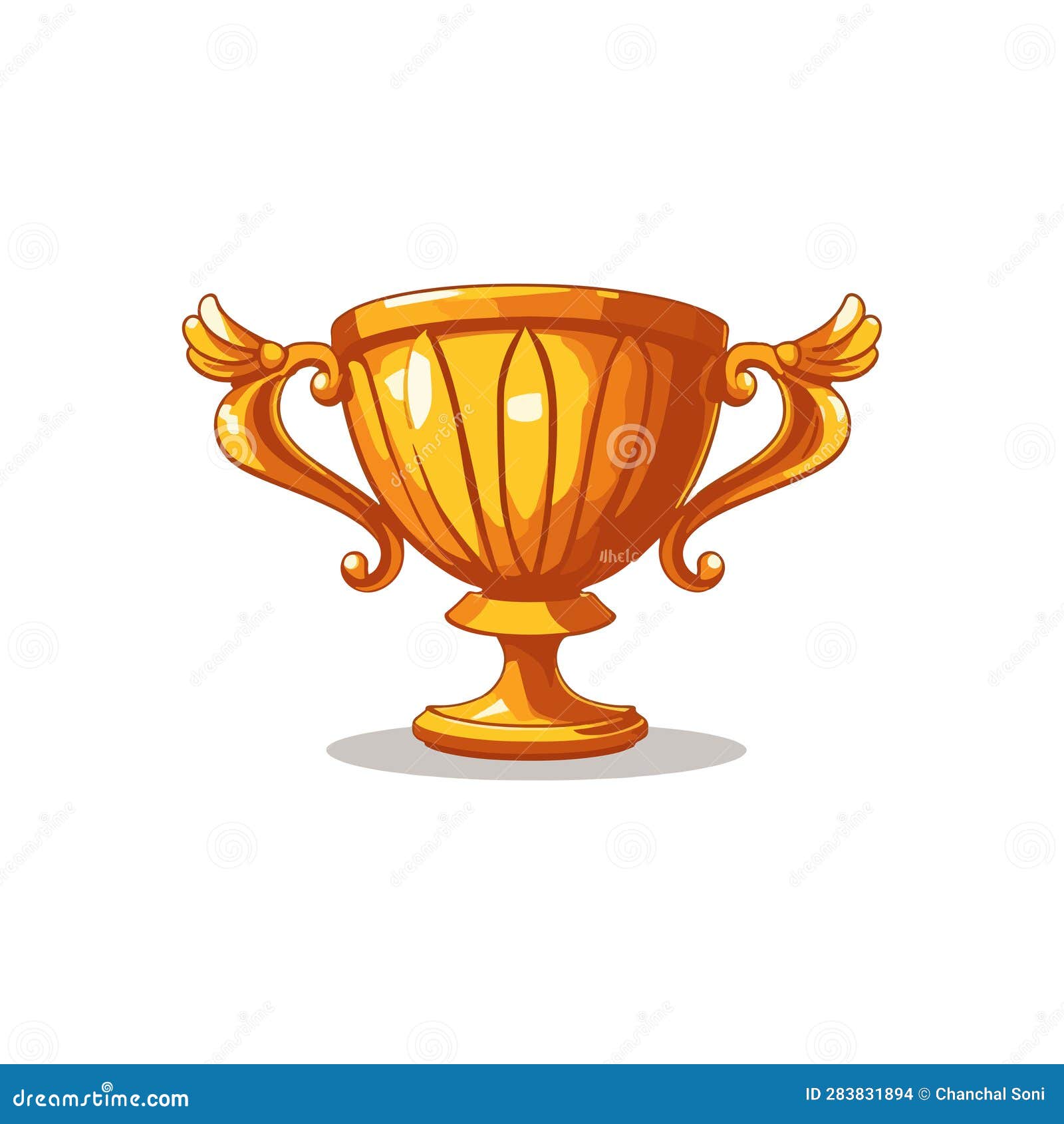 Champion Gold Cup Vector Illustration Stock Illustration - Illustration ...