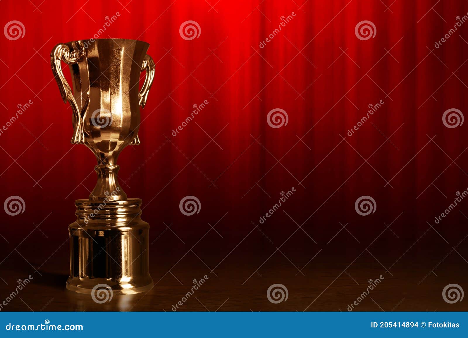 Champion Golden Trophy For Winner Background. Success And Achievement ...