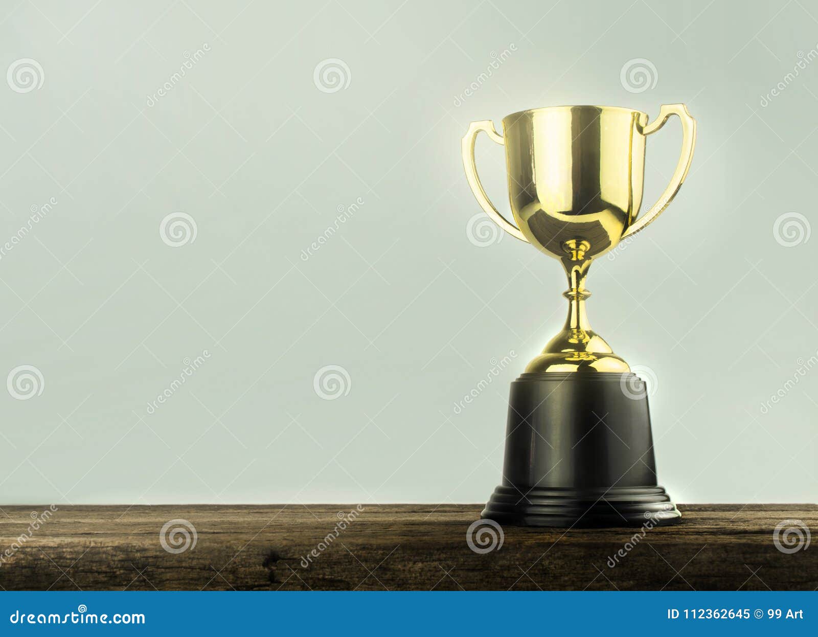Champion Golden Trophy Placed on Table . Stock Image - Image of conquer ...