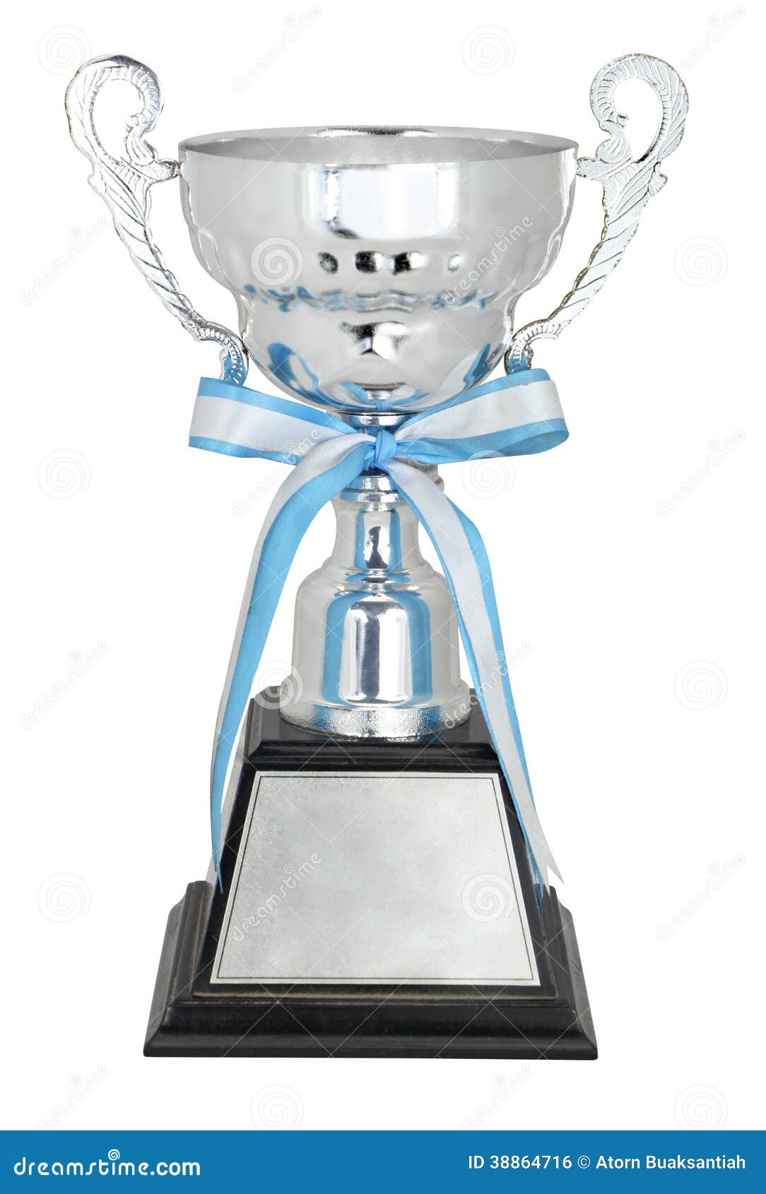 Champion Silver Trophy Isolated with Clipping Path Stock Photo - Image ...