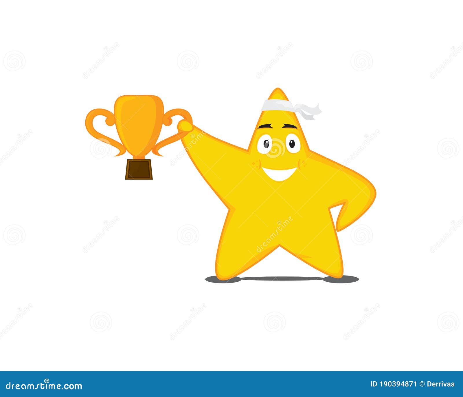 A Champion Star Holding a Trophy Stock Vector - Illustration of ...
