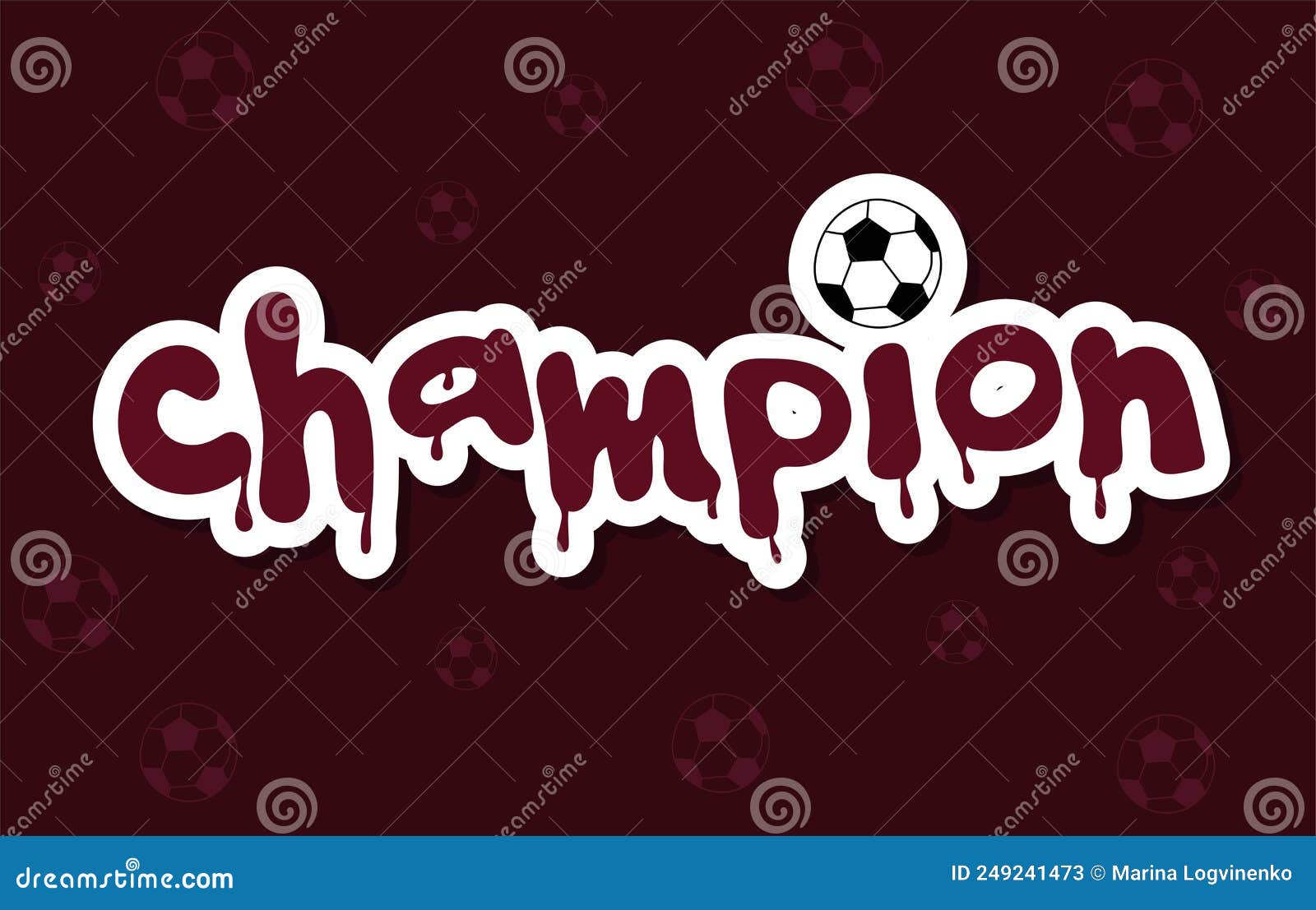Champion sticker stock vector. Illustration of vector - 249241473