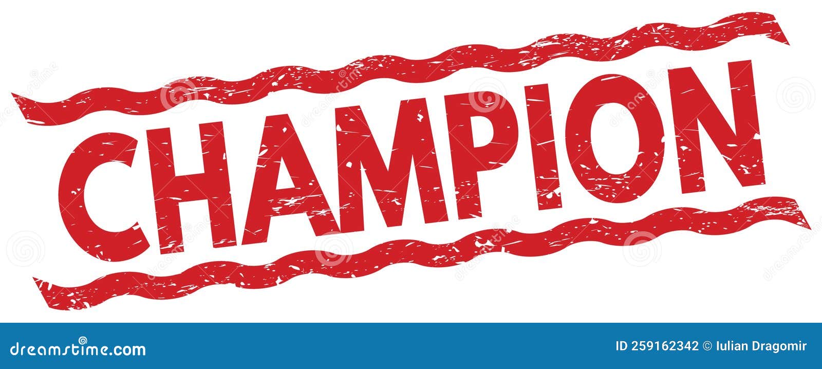 CHAMPION Text on Red Lines Stamp Sign Stock Illustration - Illustration ...