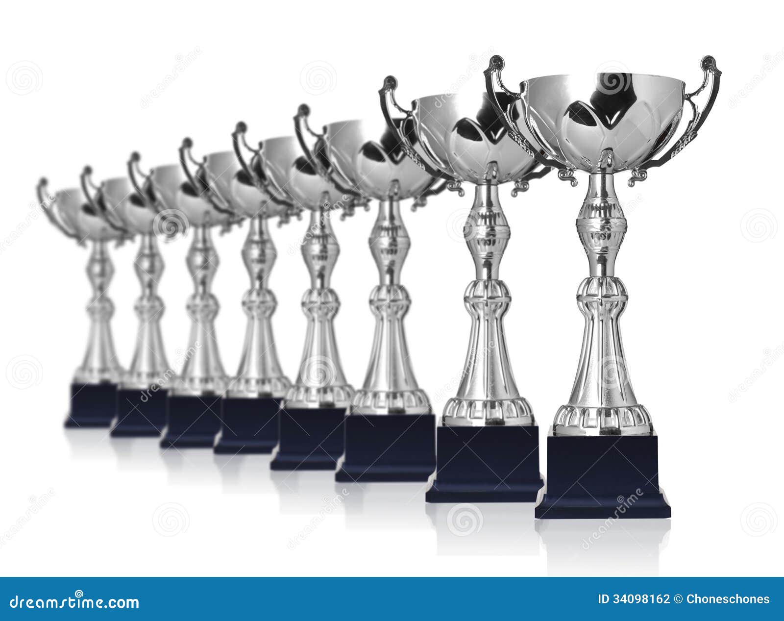 Champion trophies stock photo. Image of hold, raise, silver - 34098162