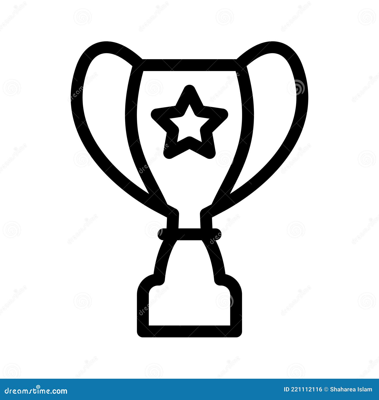 Champion, Trophy Icon stock vector. Illustration of achievement - 221112116