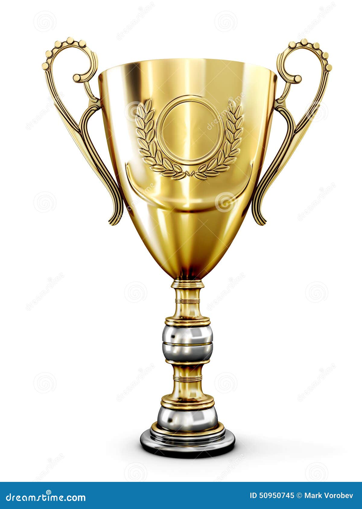Champion Trophy Low Poly Wire Frame On White Background. Vector ...