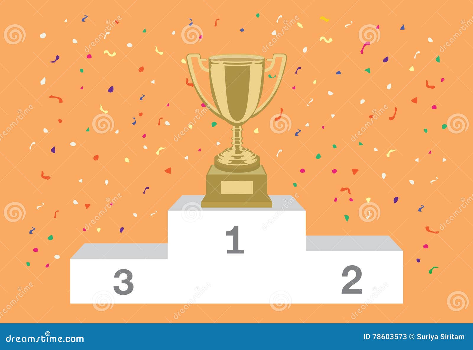 Champion Trophy Low Poly Wire Frame On White Background. Vector ...