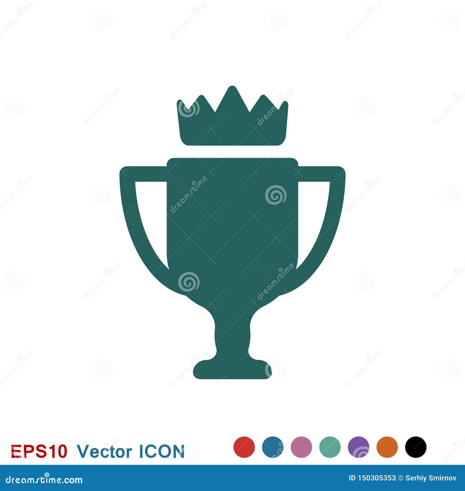 Champion Vector Icon, Flat Design for Web or Mobile App, Award Symbol ...