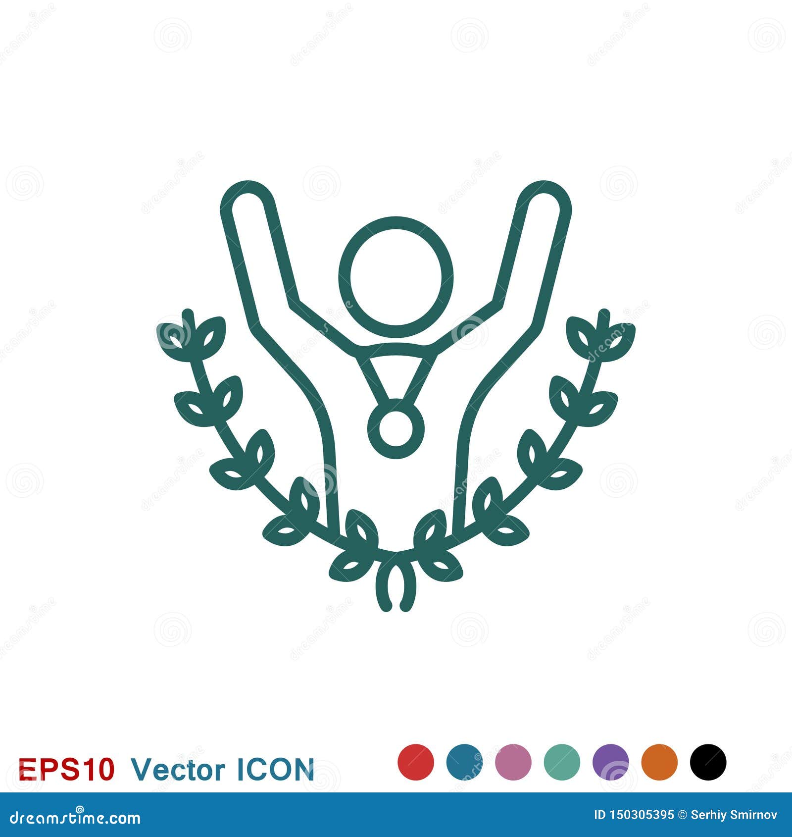 Champion Vector Icon, Flat Design for Web or Mobile App, Award Symbol ...