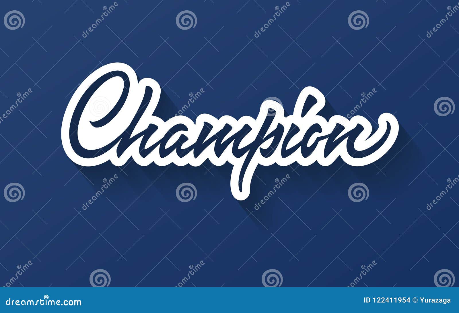 Champion vector lettering stock vector. Illustration of font - 122411954