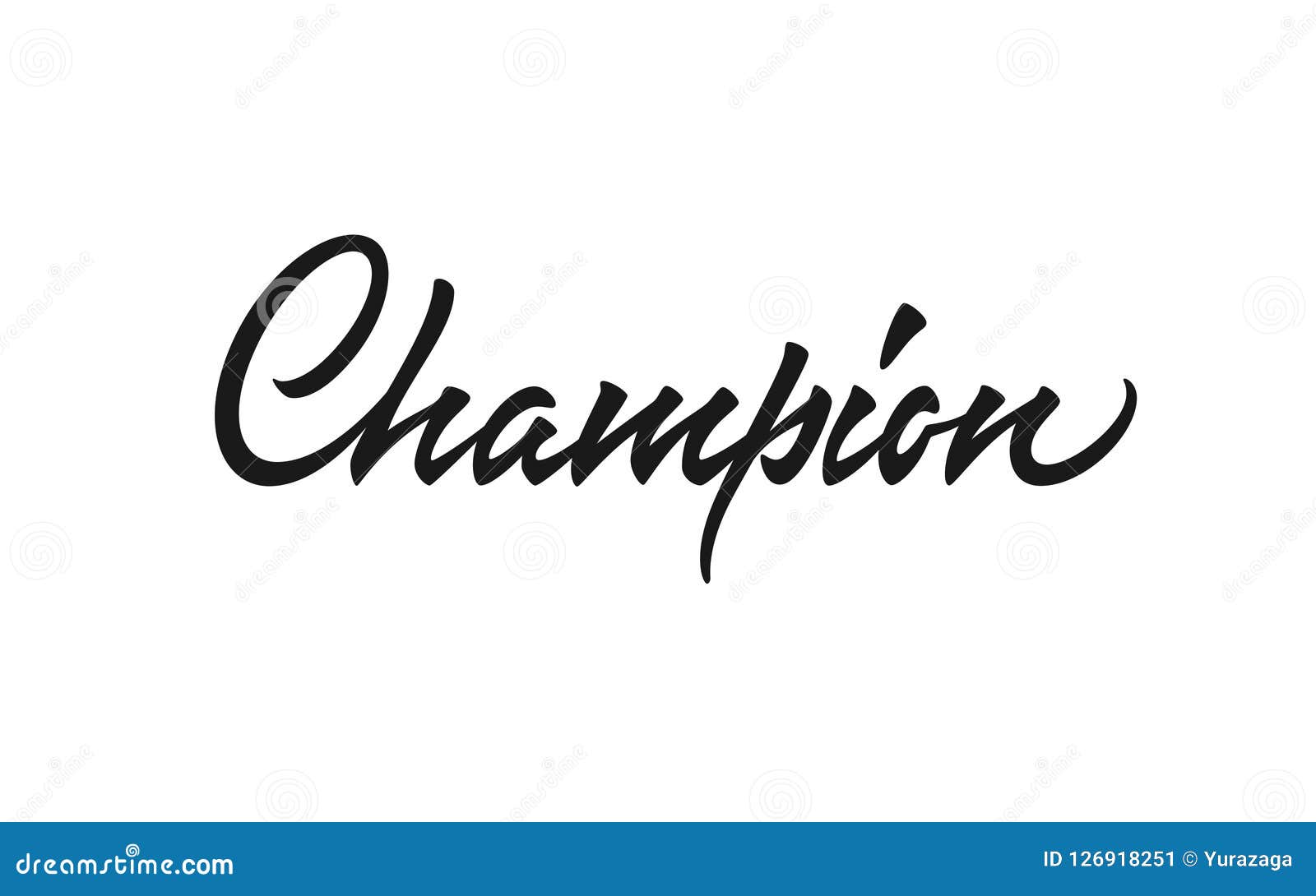 Champion vector lettering stock vector. Illustration of sign - 126918251