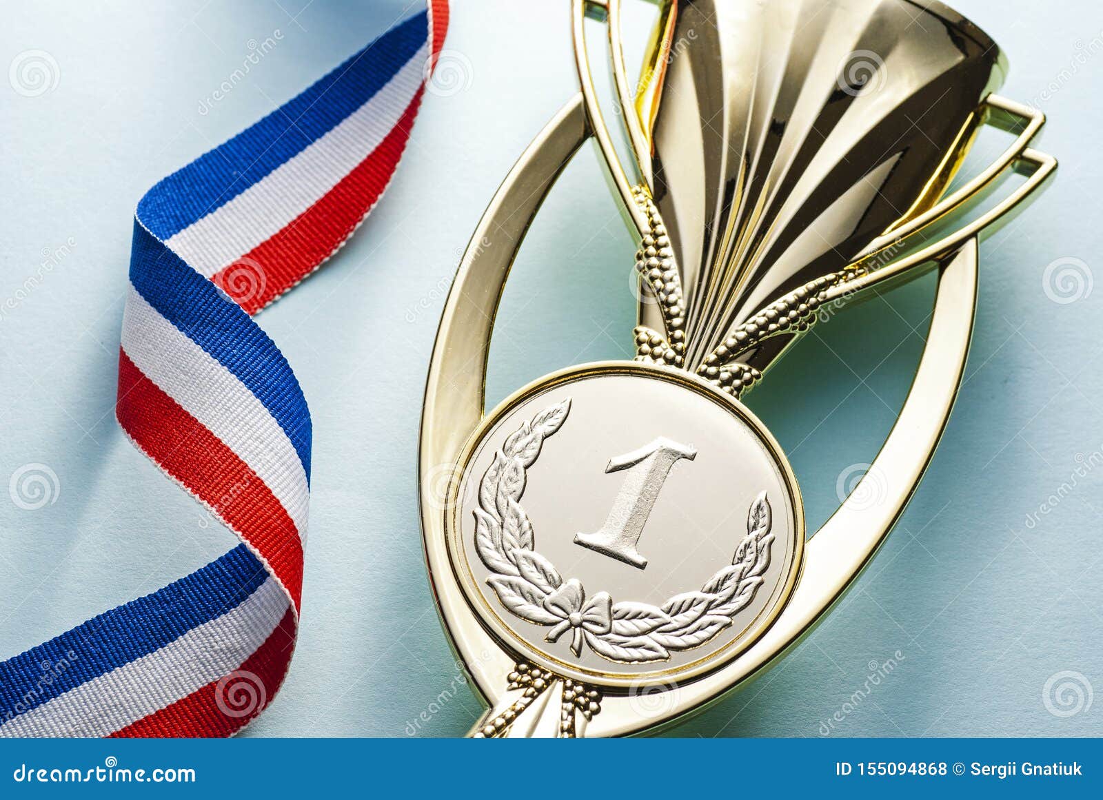 Champion or Winners Silver Number One Trophy Stock Photo - Image of ...