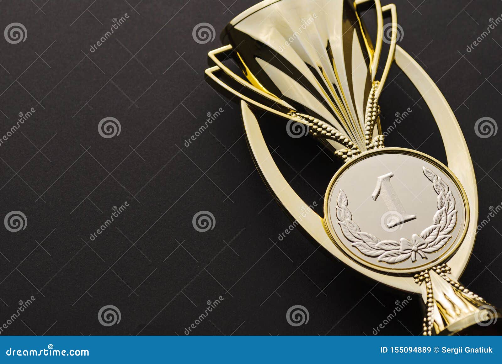 Champion or Winners Silver Number One Trophy Stock Image - Image of ...
