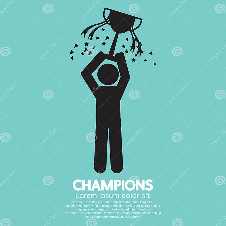 Champions Graphic Sign stock vector. Illustration of honor - 40845877