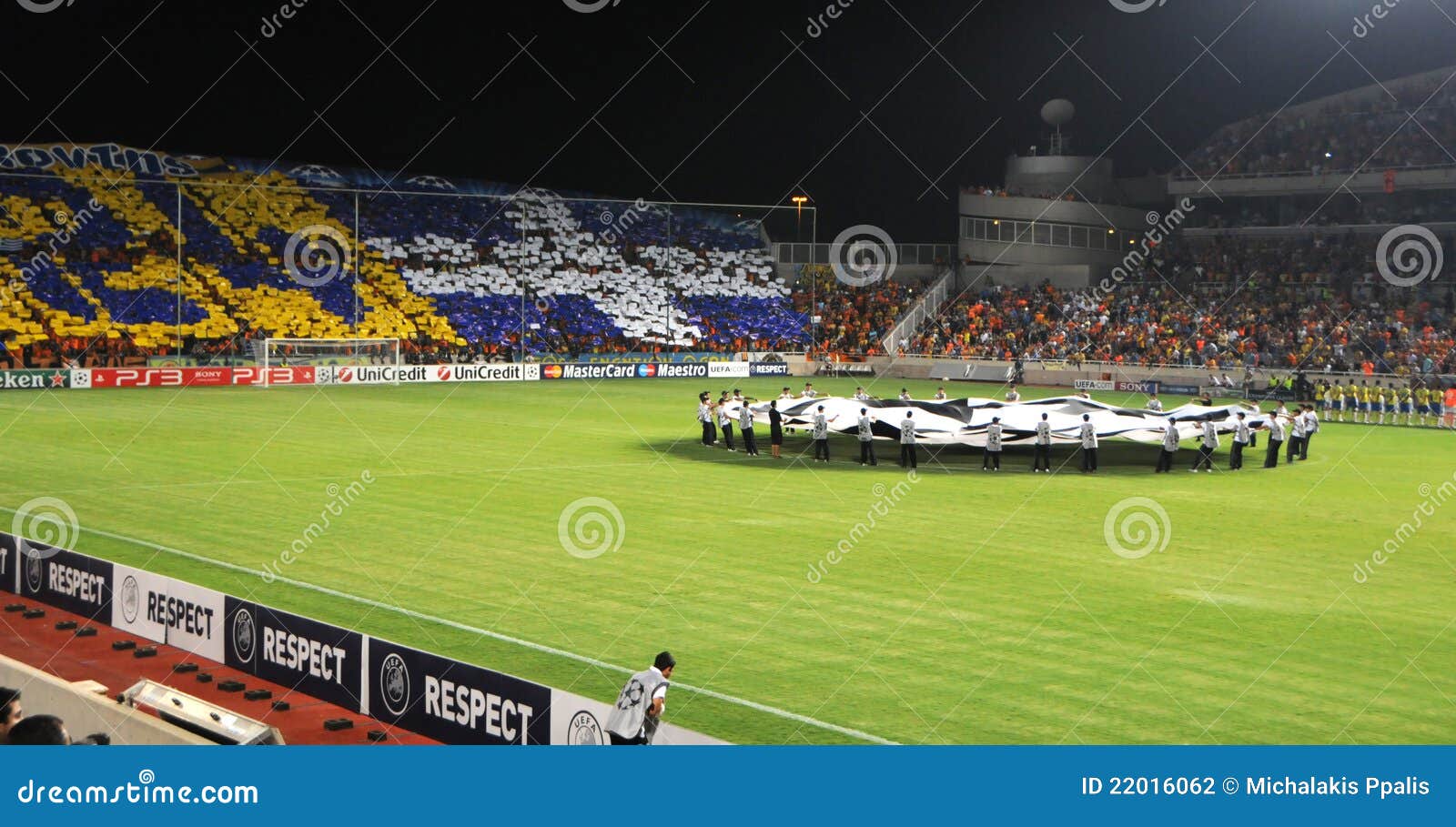 Champions League Game, Apoel Editorial Photography - Image of field ...
