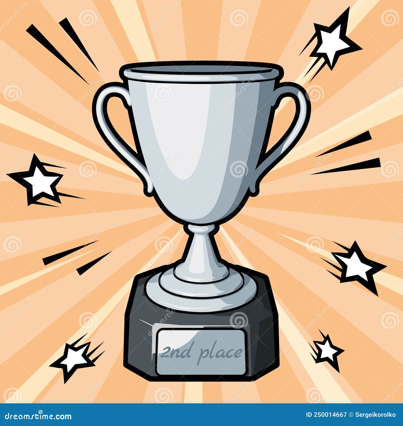 Champions Silver Cup or Trophy Cup with Text on Silver Plate 2nd Place ...