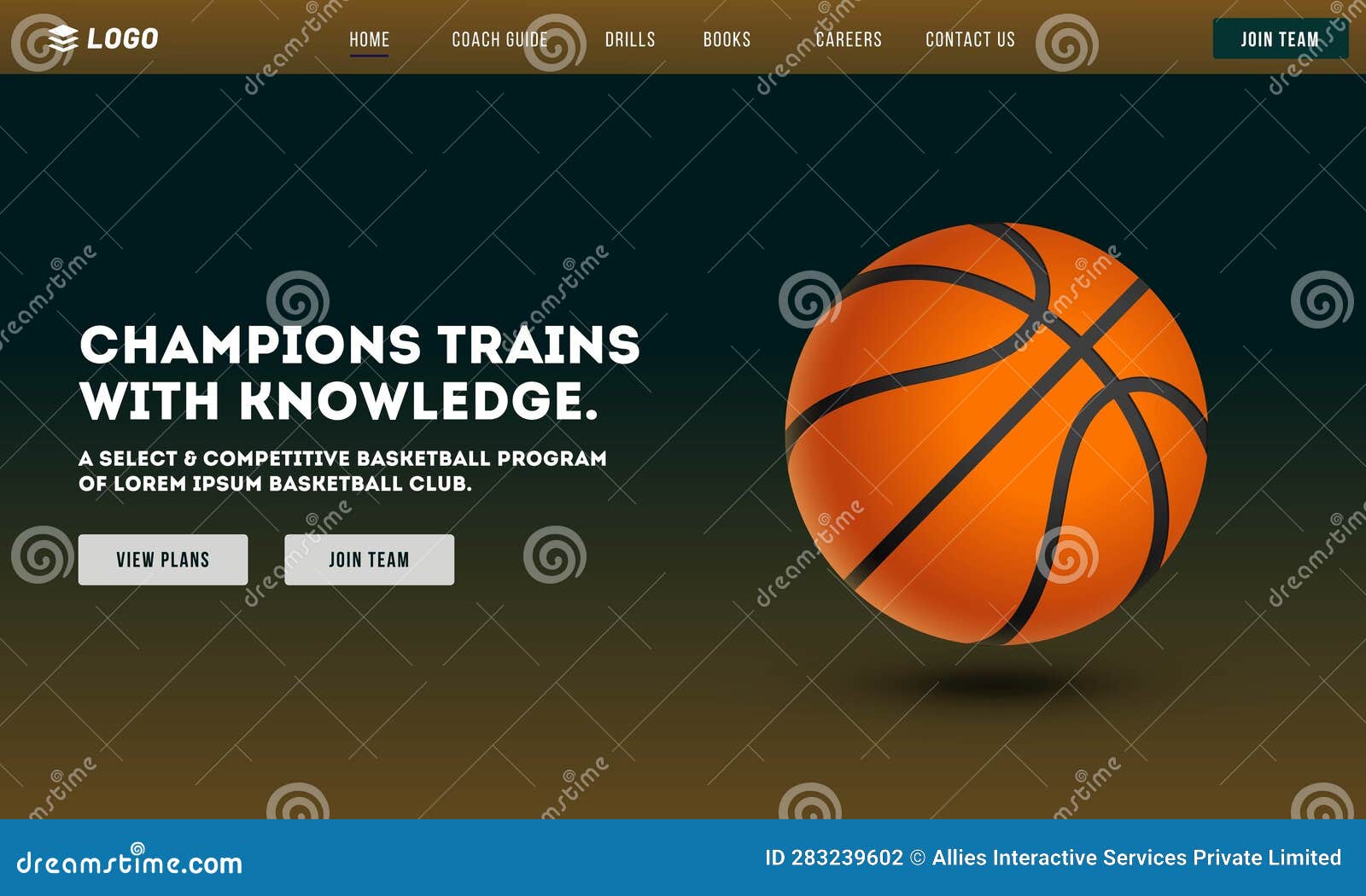Champions Trains with Knowledge Game App or Responsive Template Design ...