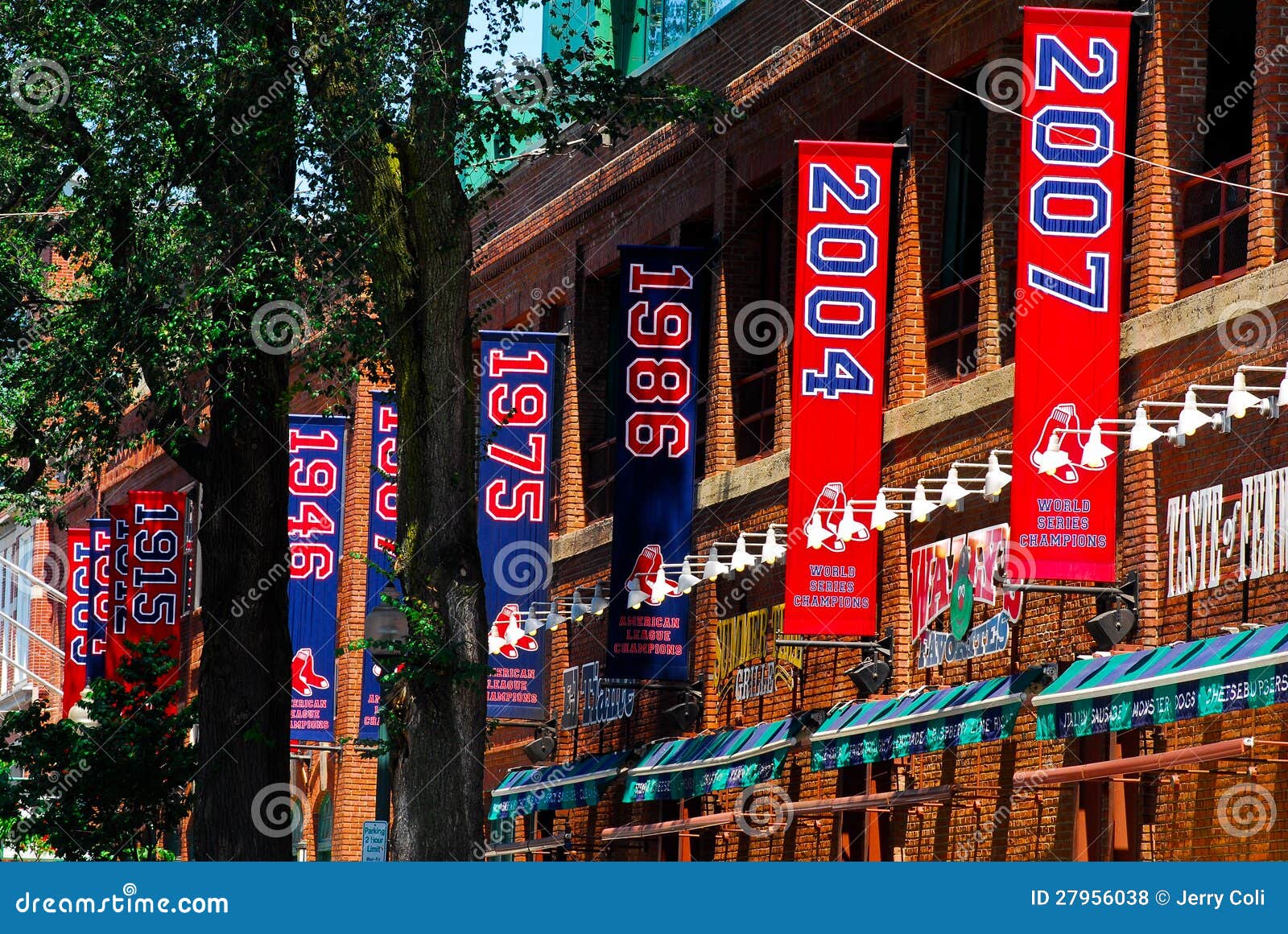 Championship Banners Fenway Park Editorial Stock Photo - Image of major ...