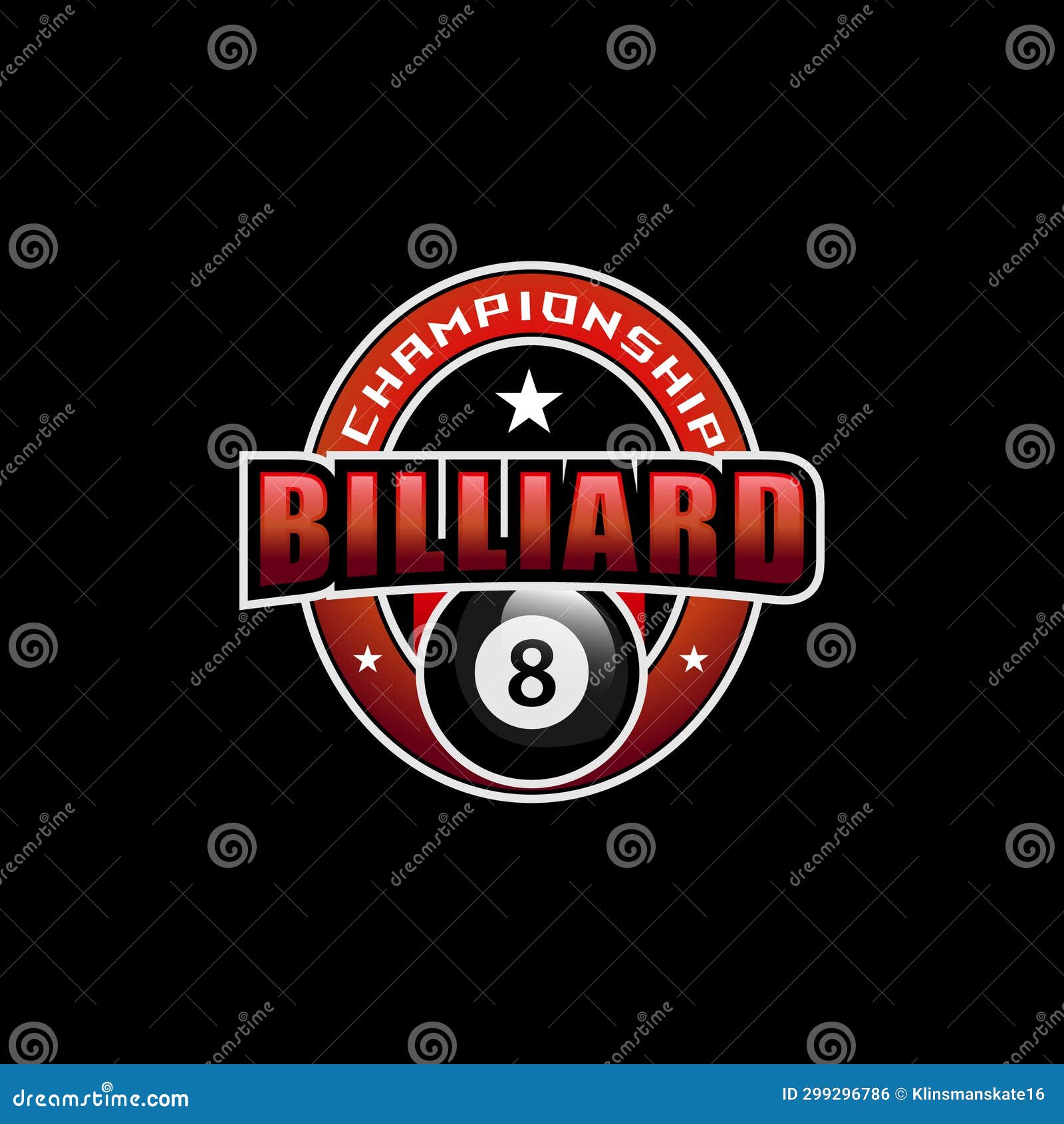 Championship Billiard Logo Template Design Vector Stock Vector ...