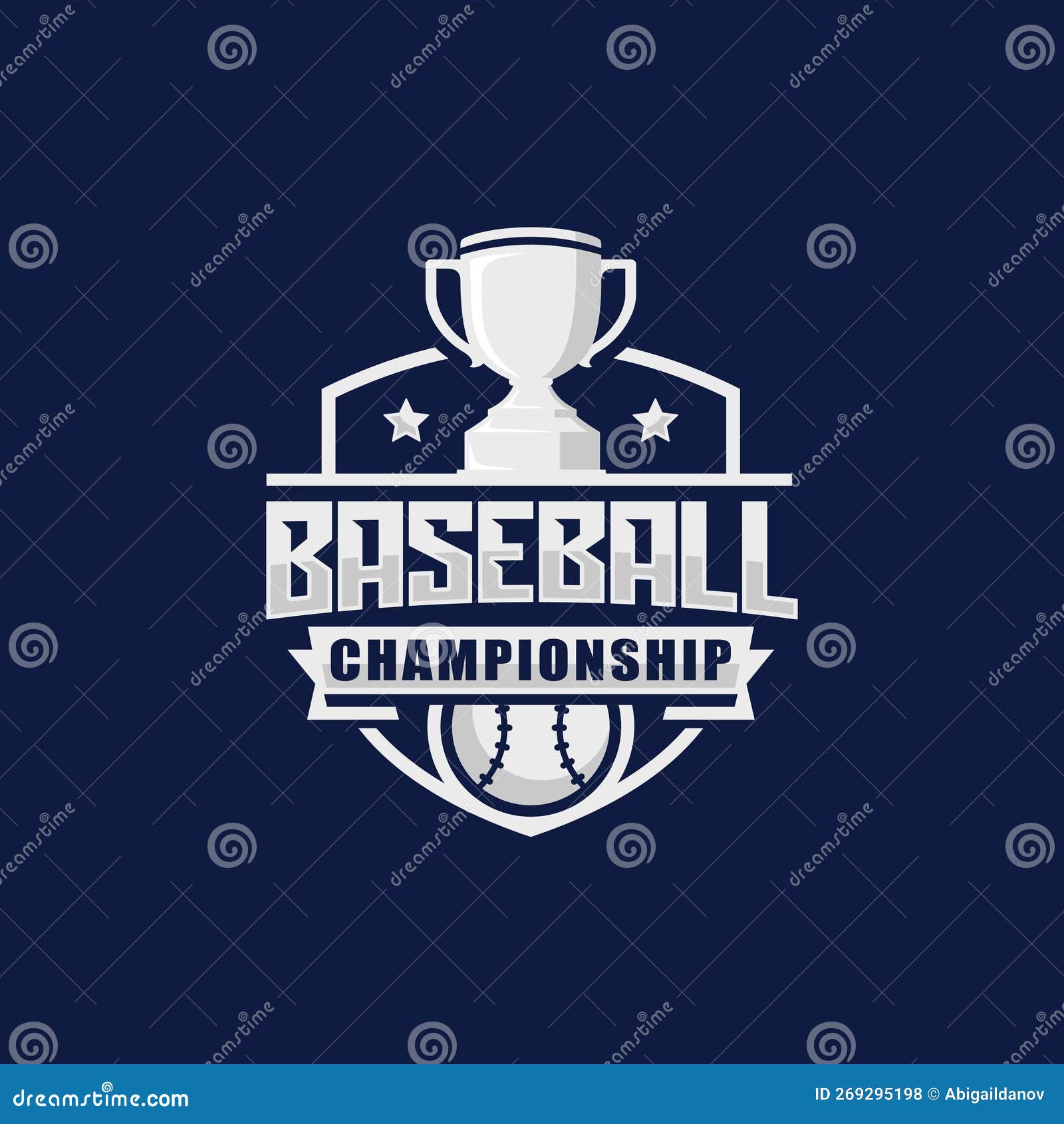 Baseball championship logo stock vector. Illustration of emblem - 269295198