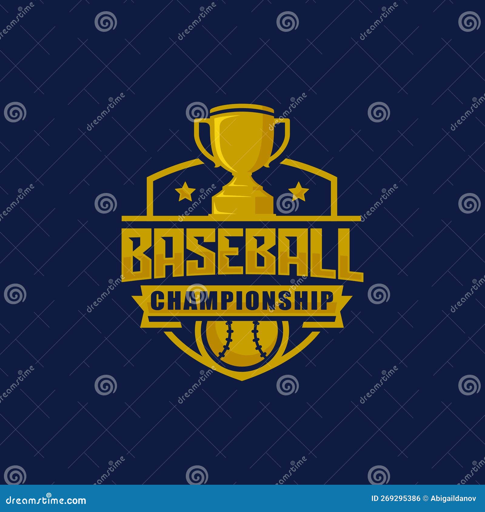 Baseball championship logo stock vector. Illustration of ball - 269295386