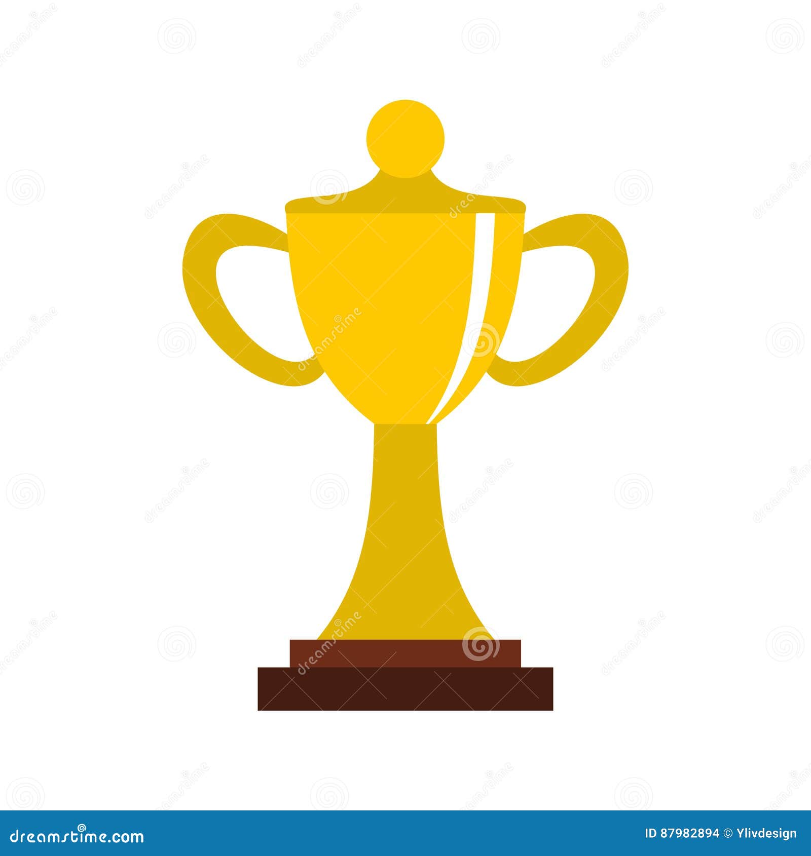 Championship Cup Icon, Flat Style Stock Vector - Illustration of ...