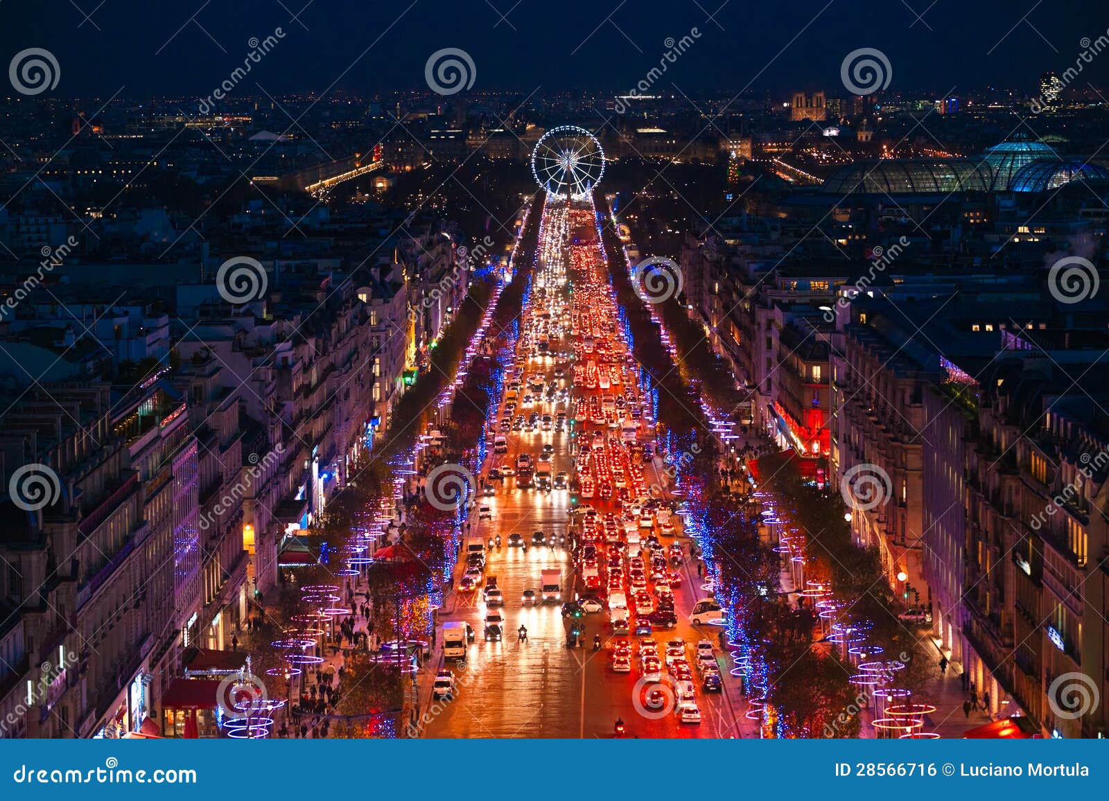 Champs elysees, Paris. stock photo. Image of french, history - 28566716