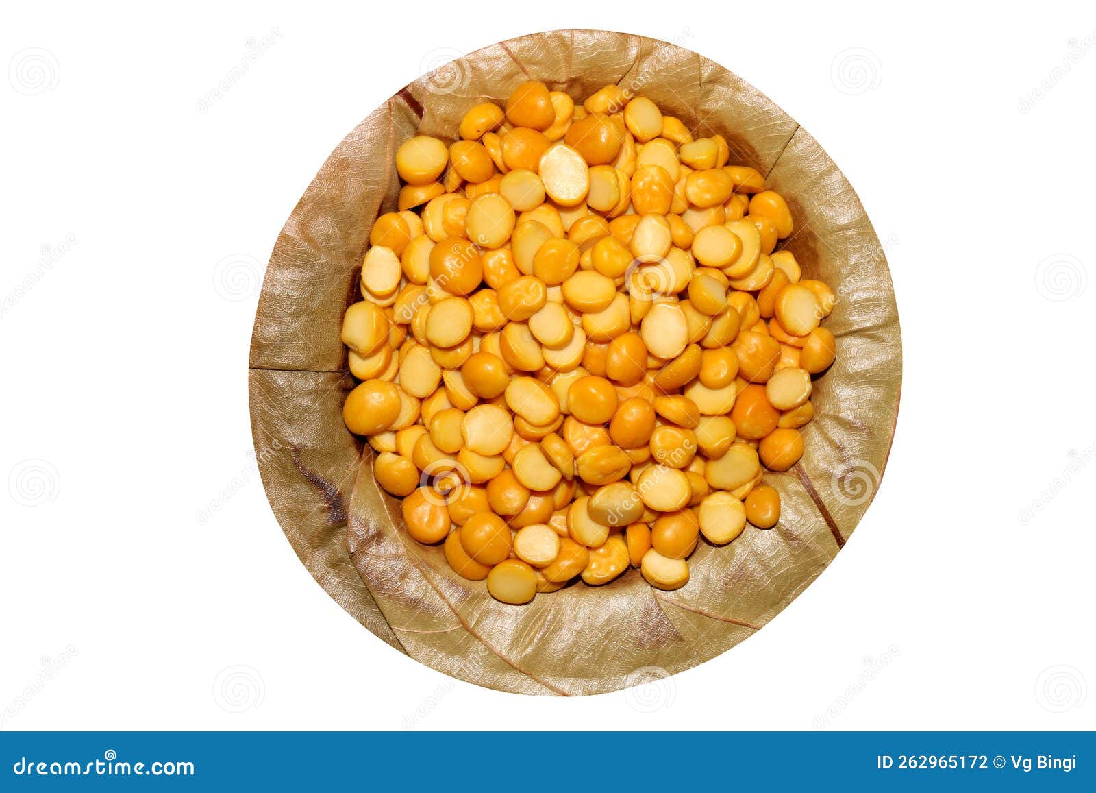 Chana Dal on a Sal Tree Leaf Plate Stock Photo - Image of foliage ...