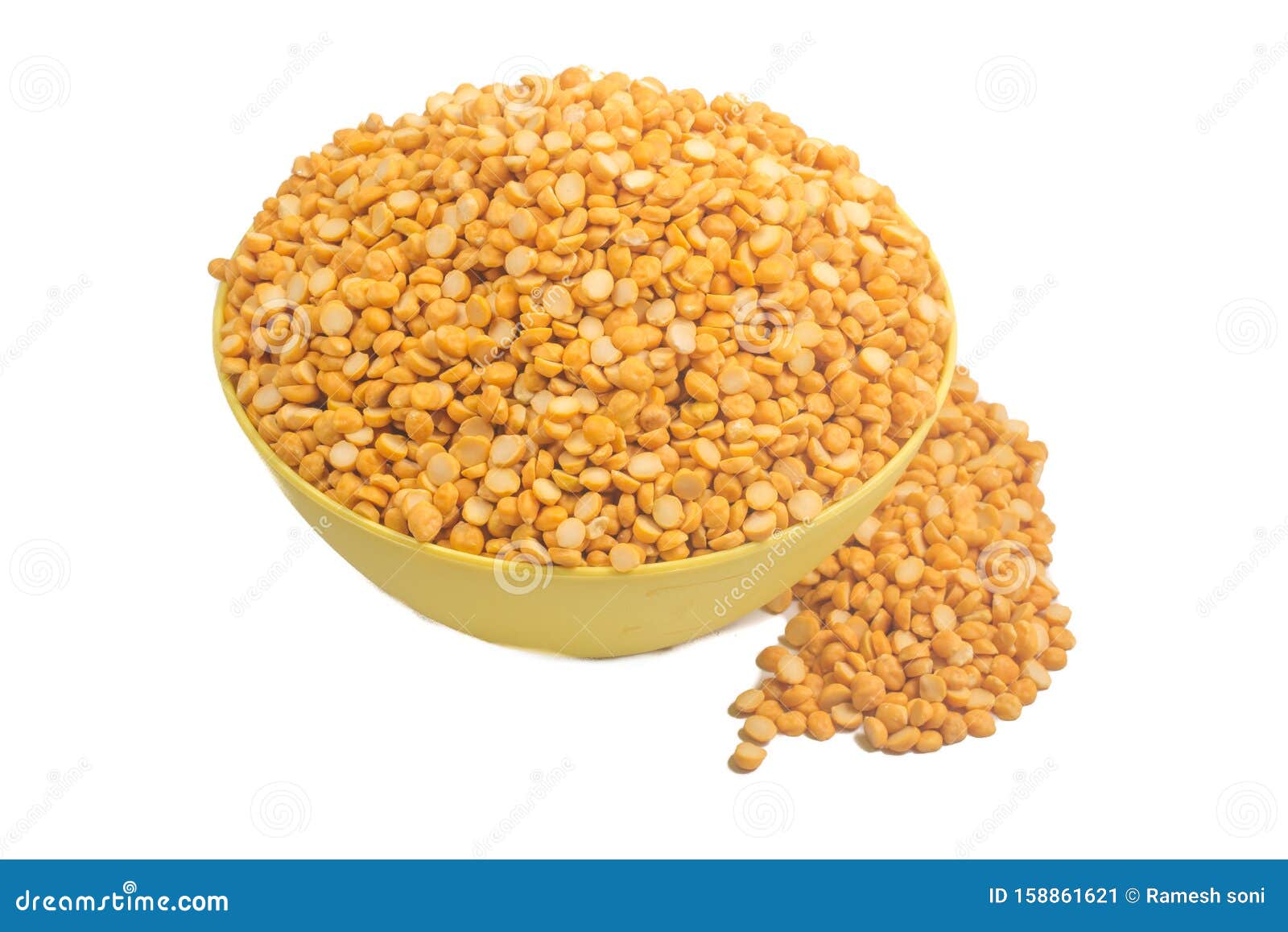 SPLIT CHICKPEAS stock image. Image of isolated, close - 158861621