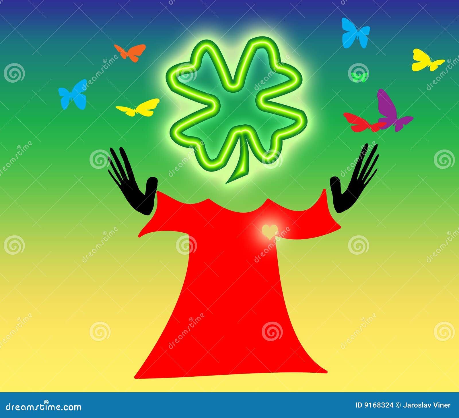 Chance illustration stock. Illustration du coloré, illuminé - 9168324