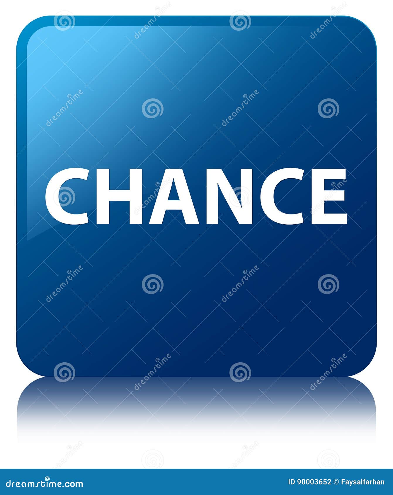 Chance blue square button stock illustration. Illustration of chance ...