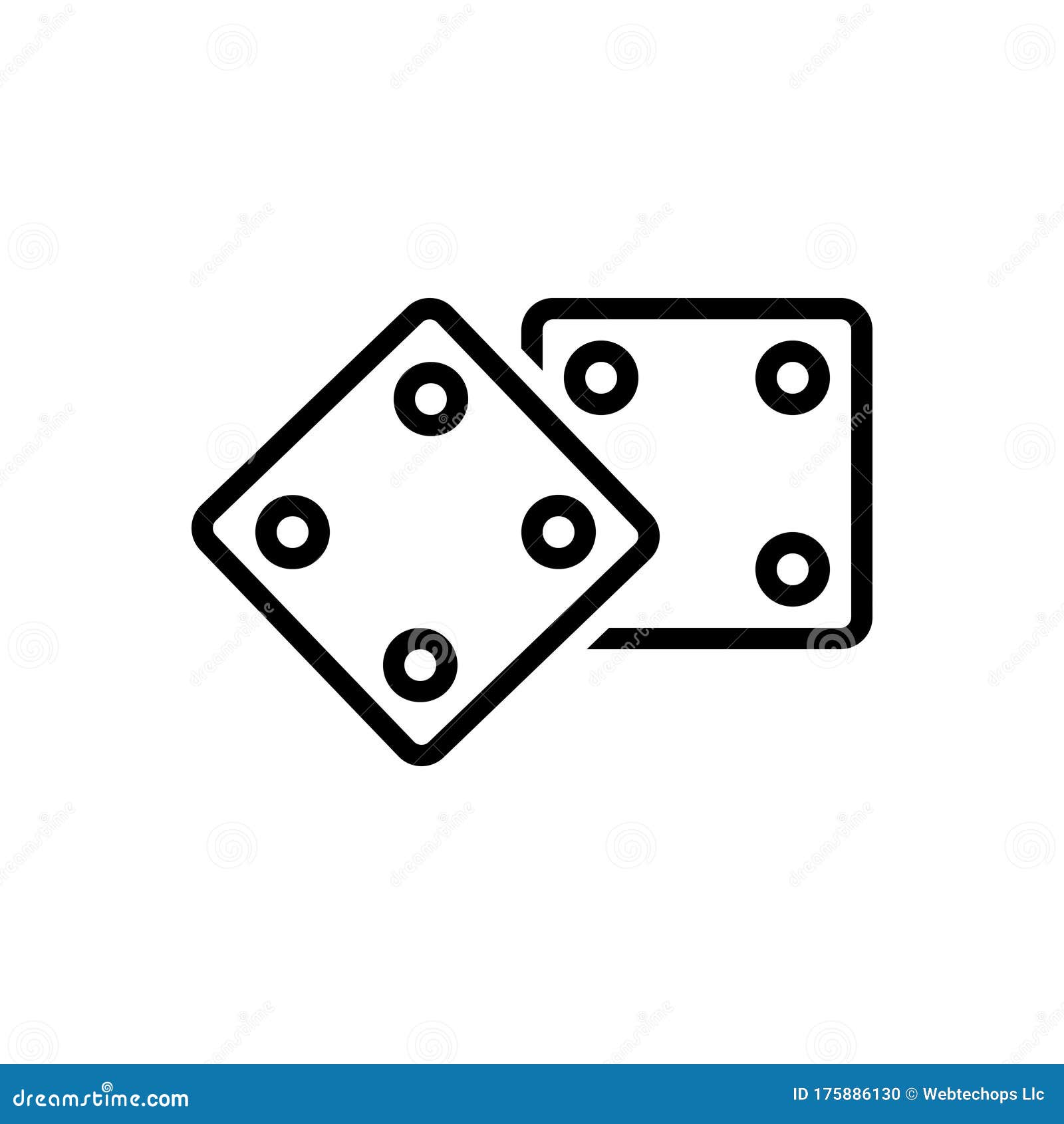 Black Line Icon for Chance, Possibility and Likelihood Stock Vector ...