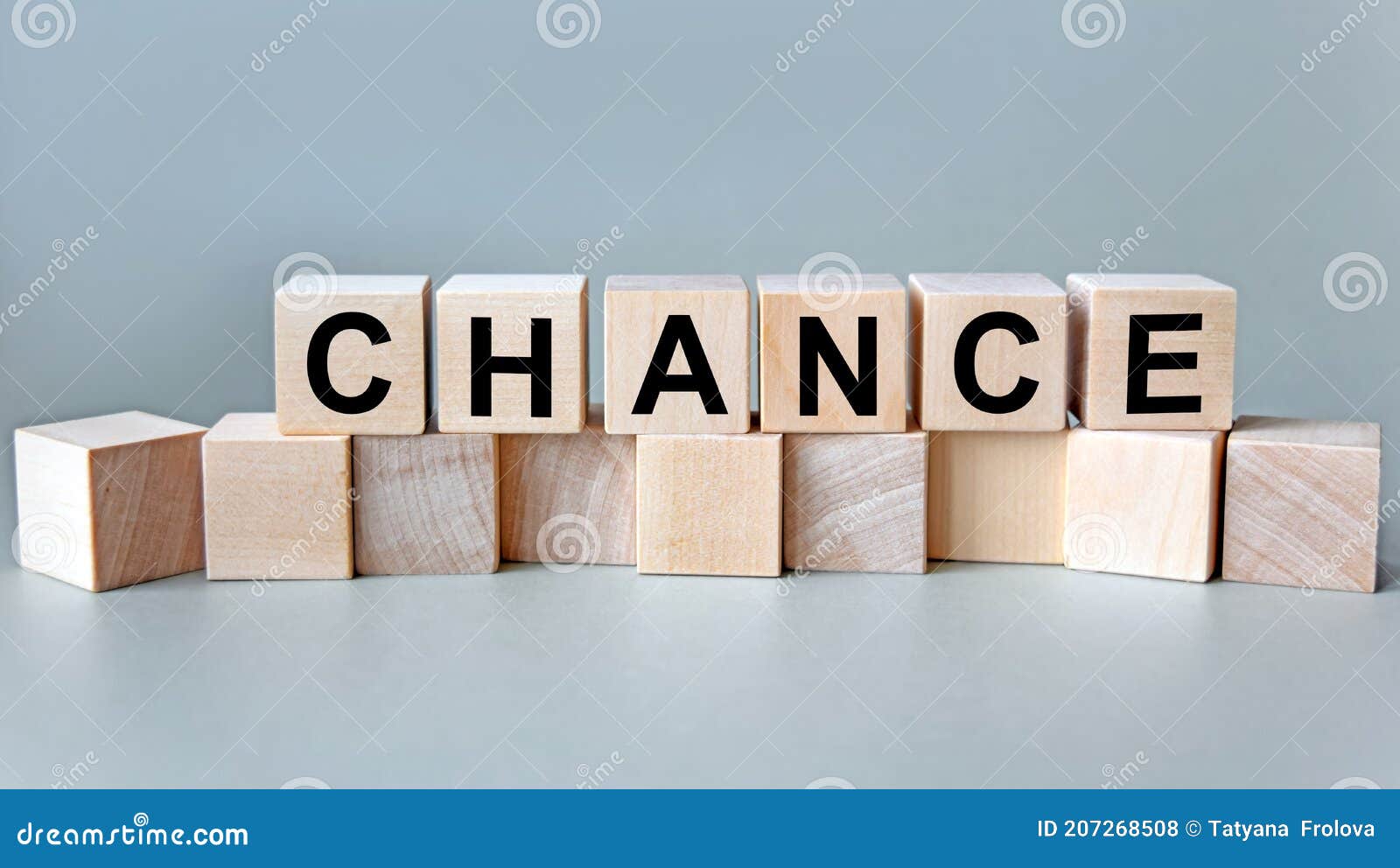 Chance, the Inscription on Wooden Cubes on a White Background Stock ...