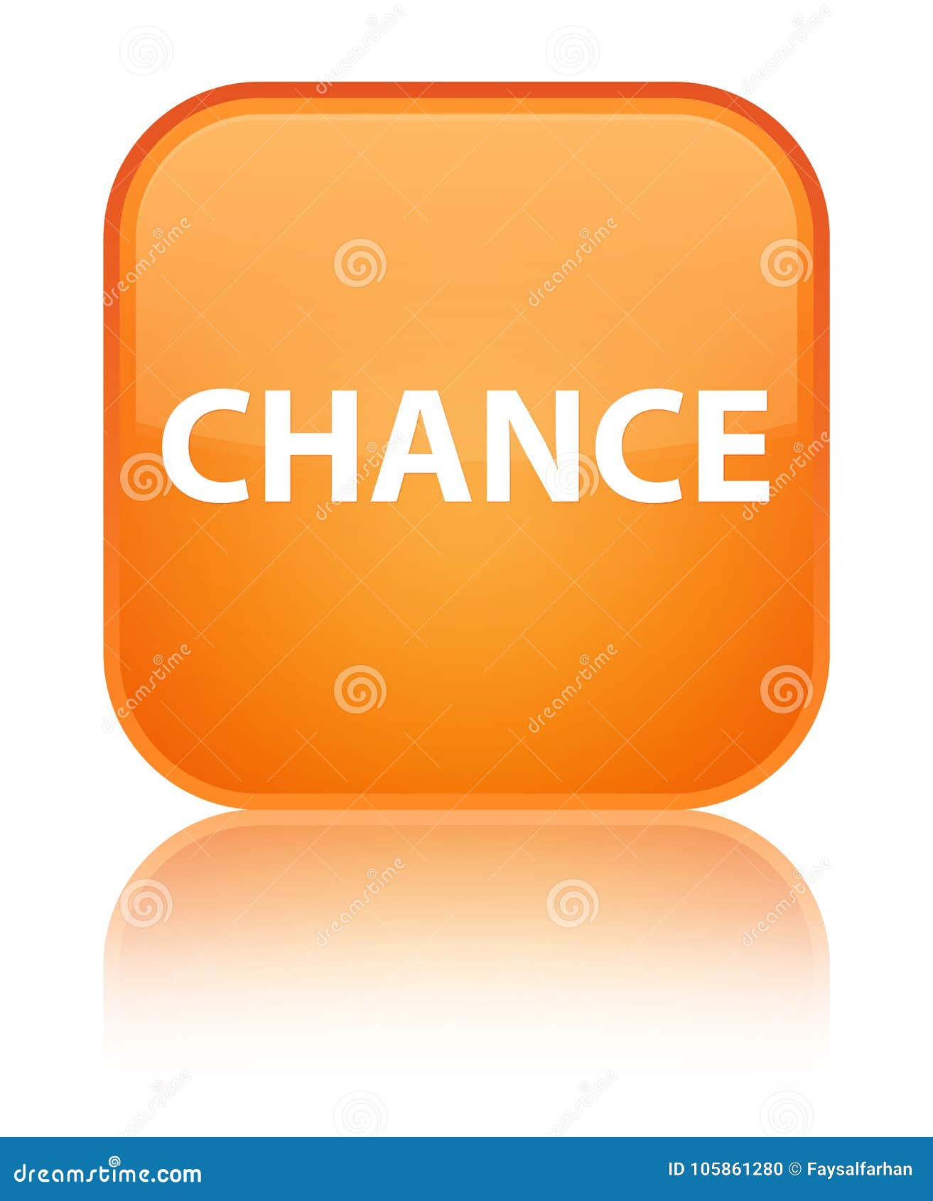 Chance Special Orange Square Button Stock Illustration - Illustration ...