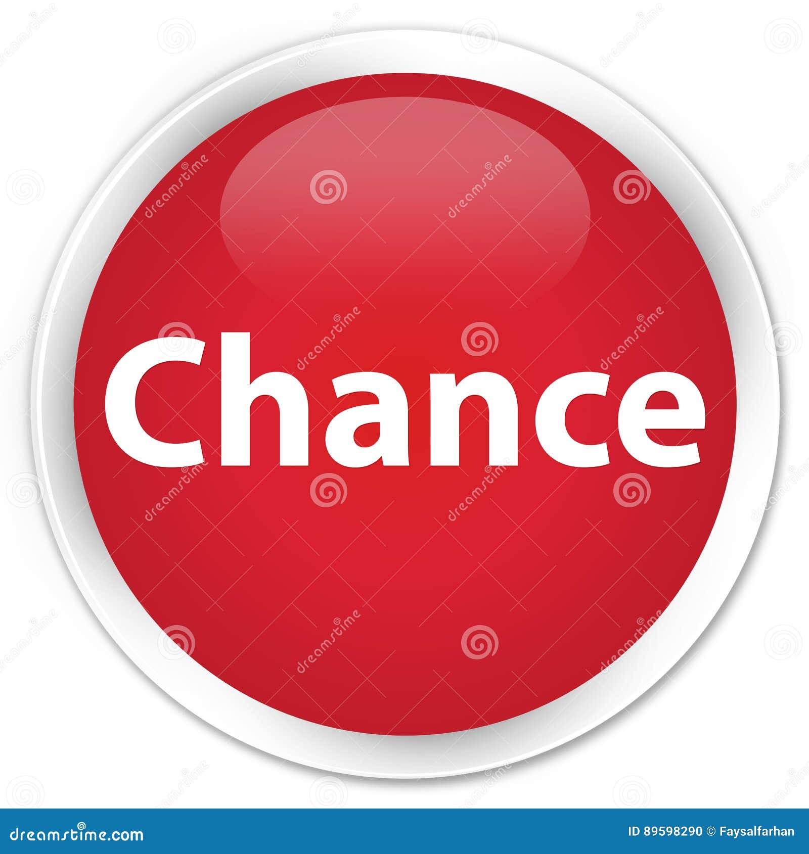 Chance Premium Red Round Button Stock Illustration - Illustration of ...