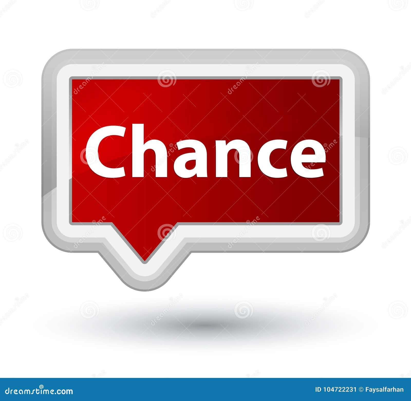 Chance Prime Red Banner Button Stock Illustration - Illustration of ...