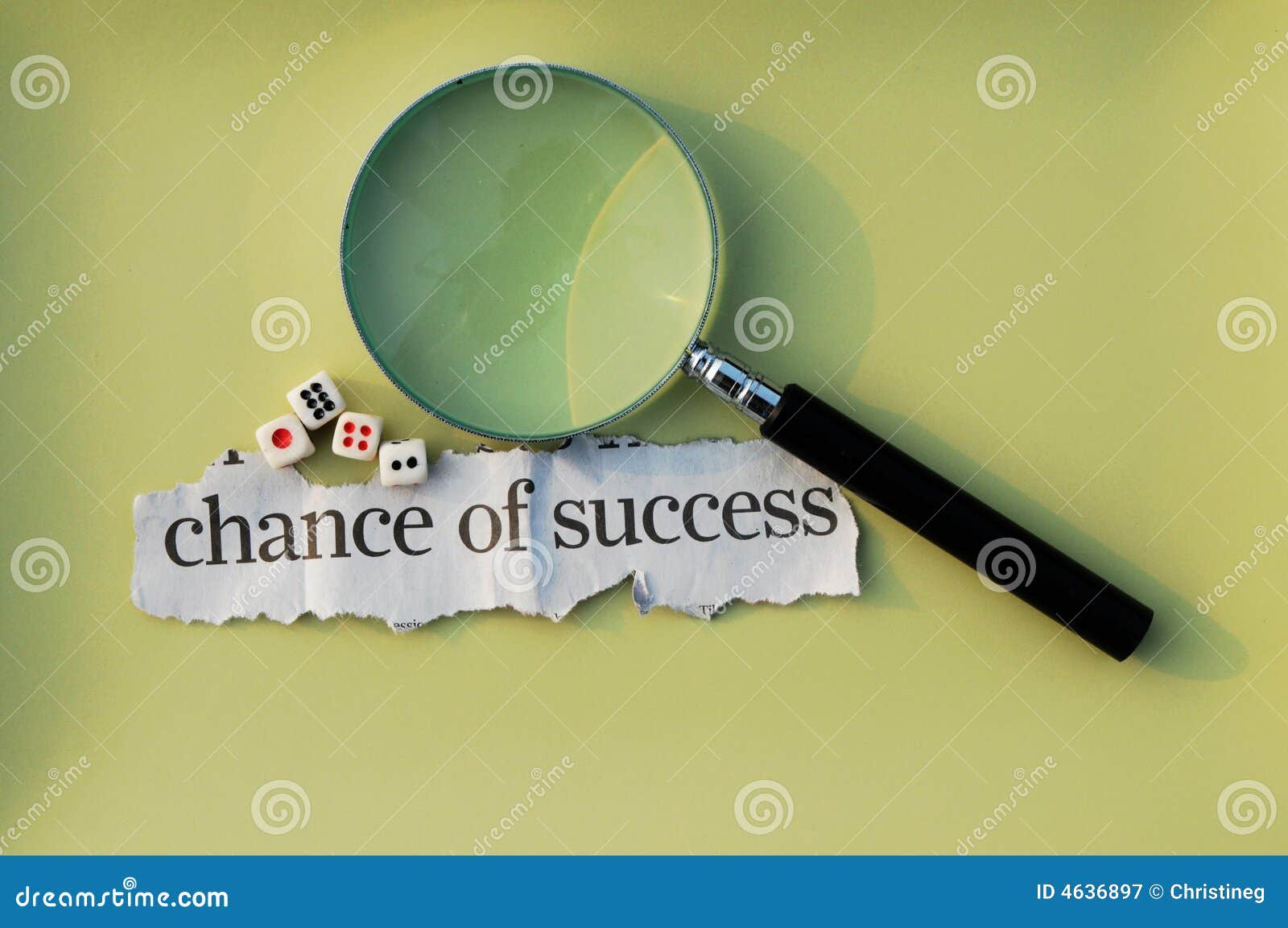 Chance of success stock image. Image of magnifying, sayings - 4636897