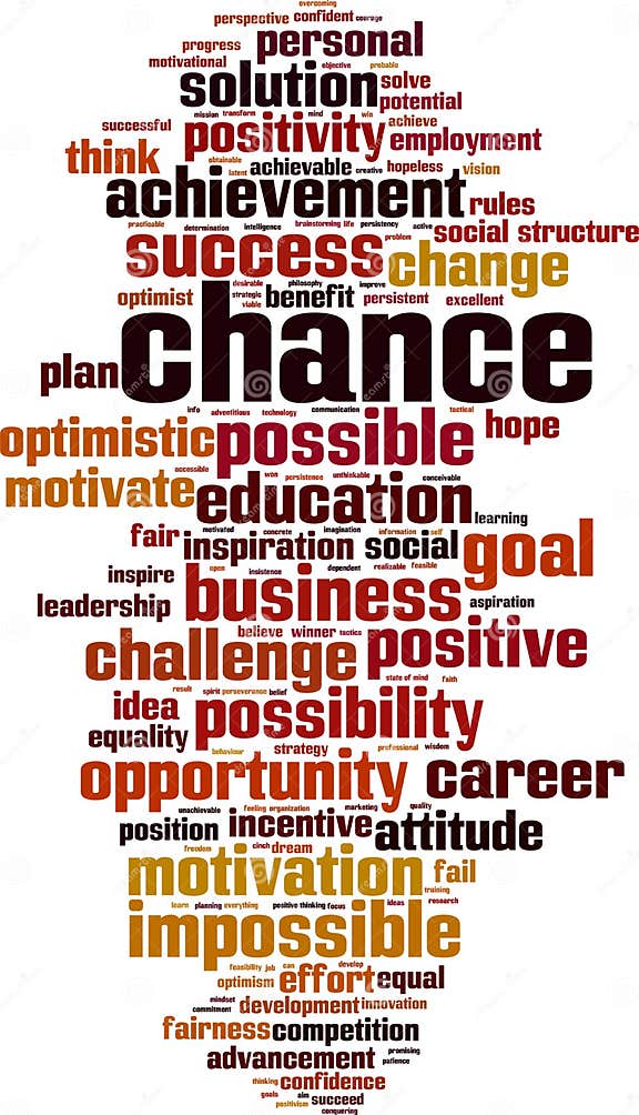 Chance word cloud stock vector. Illustration of choose - 161114774