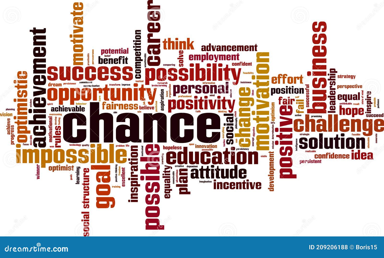 Chance word cloud stock vector. Illustration of luck - 209206188