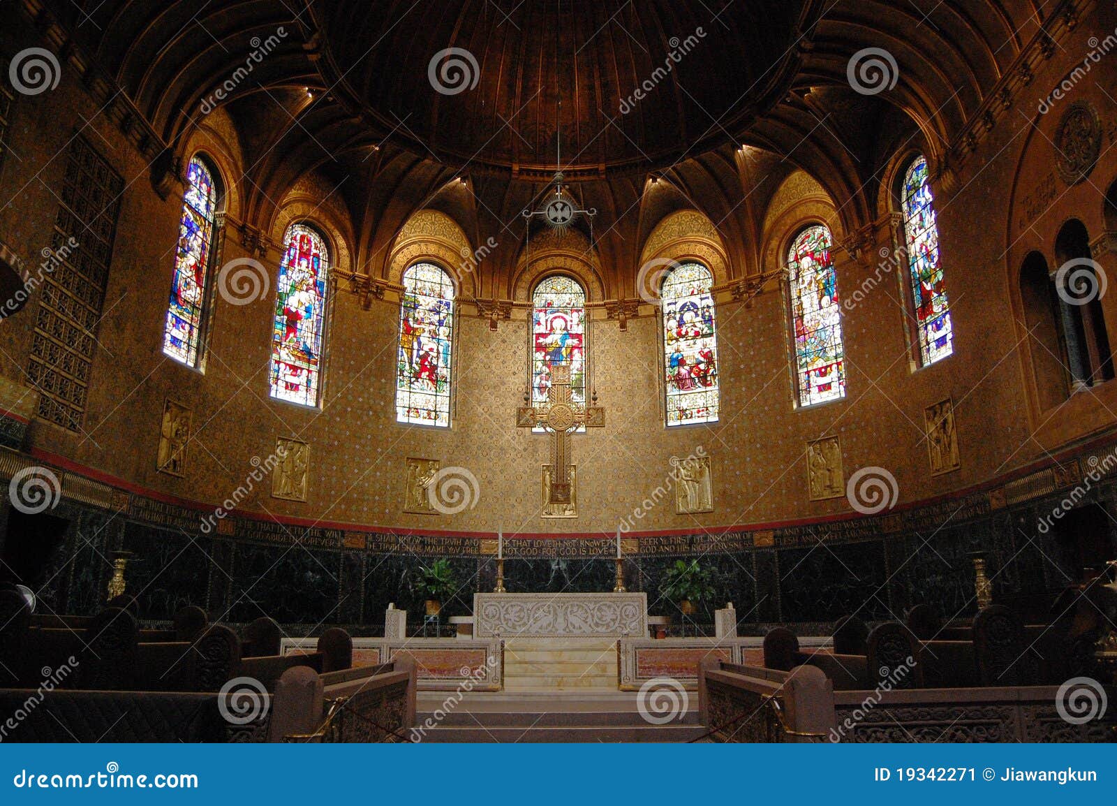 Chancel of Boston Trinity Church Stock Image - Image of indoor, glass ...