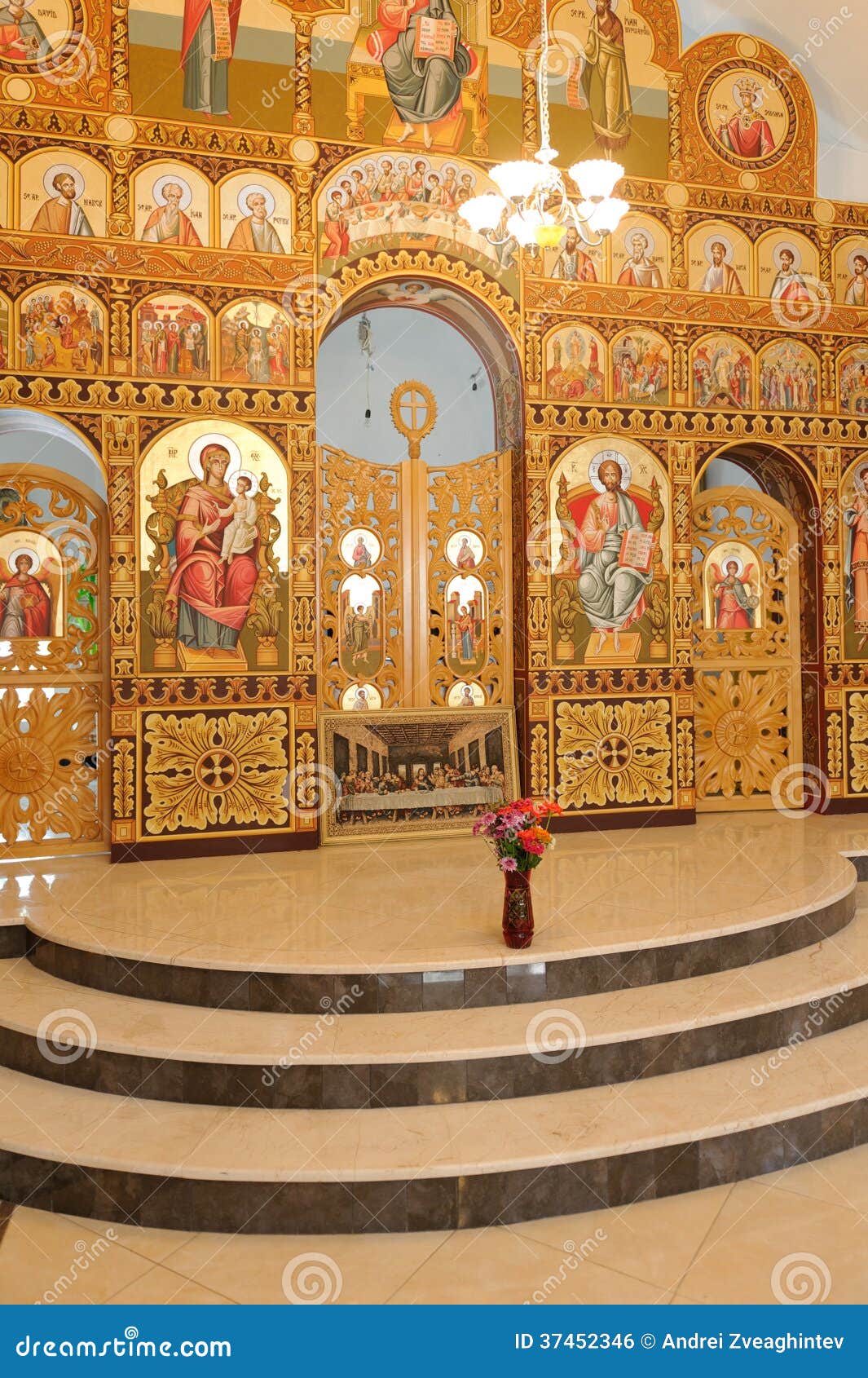 Chancel with Icons stock photo. Image of wisdom, religious - 37452346