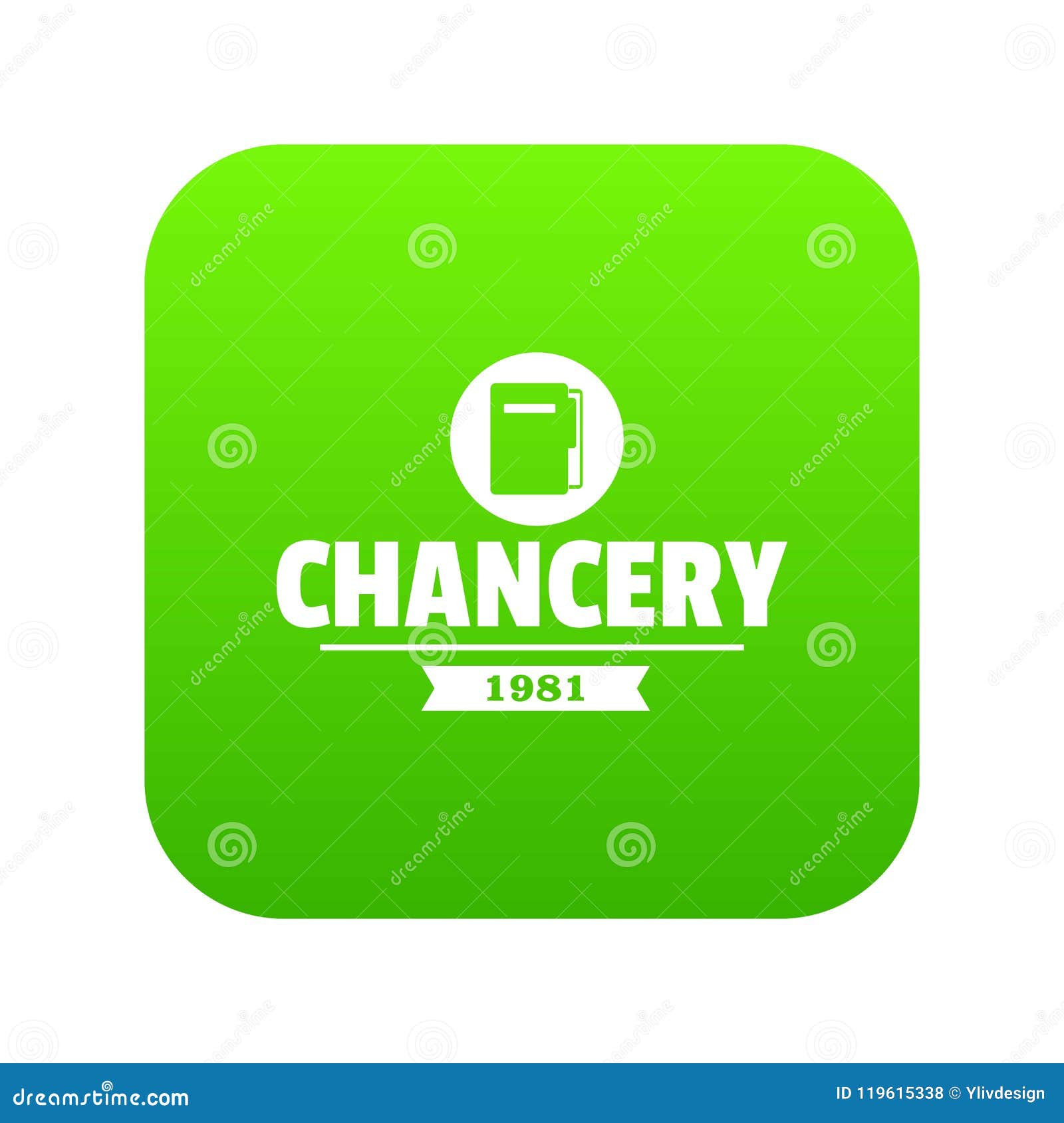 Chancery icon green vector stock vector. Illustration of icon - 119615338