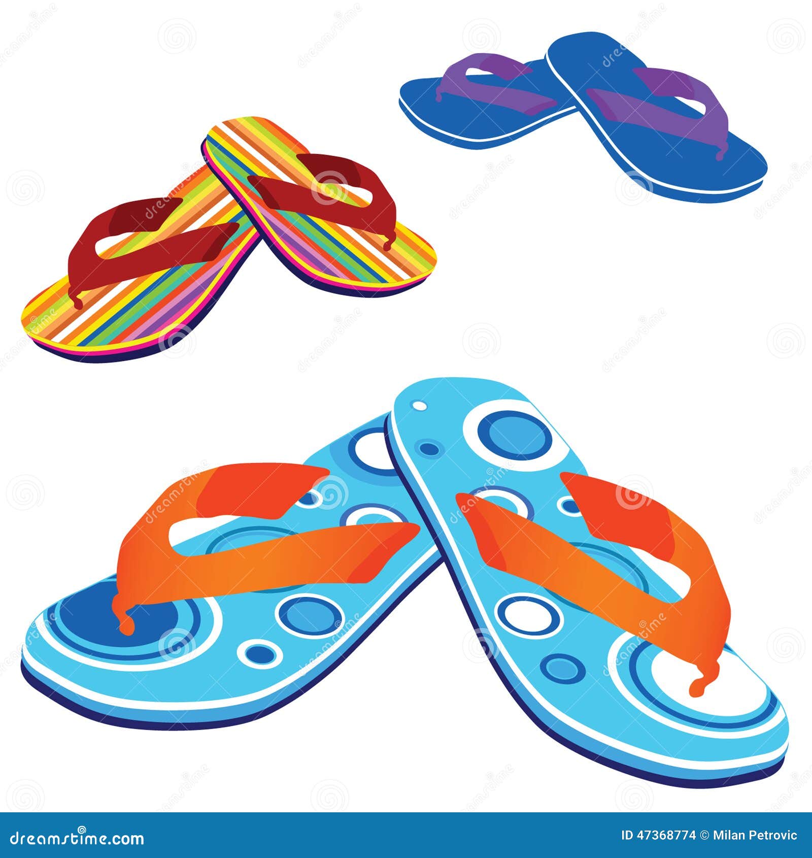 Chancleta Para El Ejemplo Del Vector De La Playa Ilustración del Vector ...