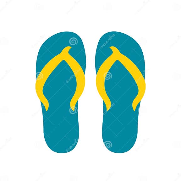 Chancletas Del Verano Del Vector Ilustración del Vector - Ilustración ...