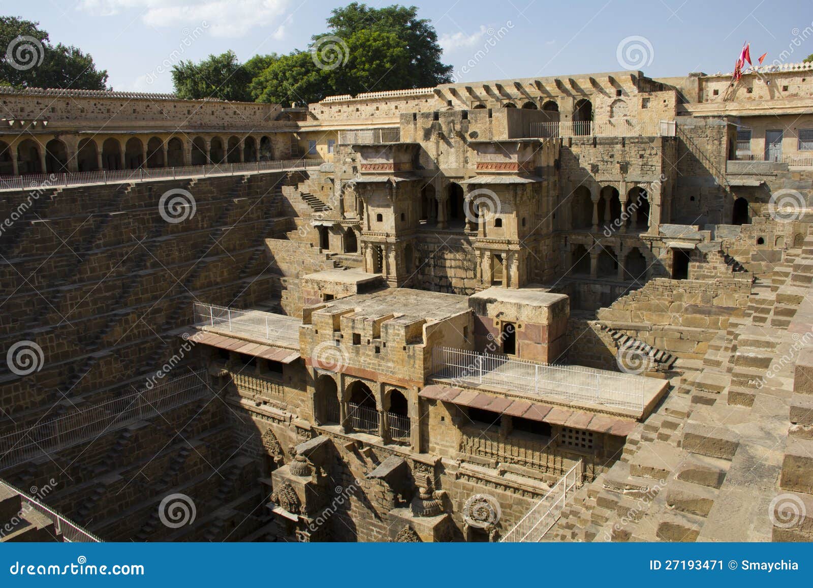 Chand Baori, One Of The Deepest Stepwells In India Royalty-Free Stock ...
