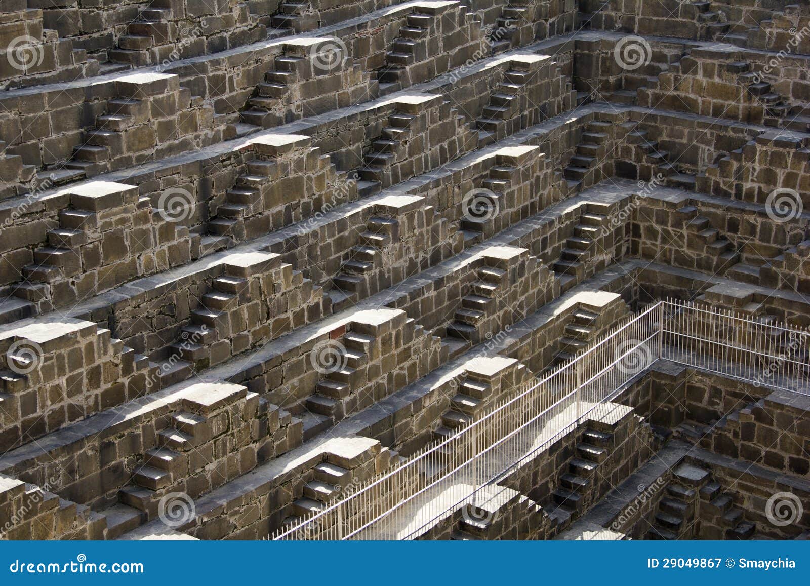 Chand Baori - Deepest Stepwell in World Stock Image - Image of step ...