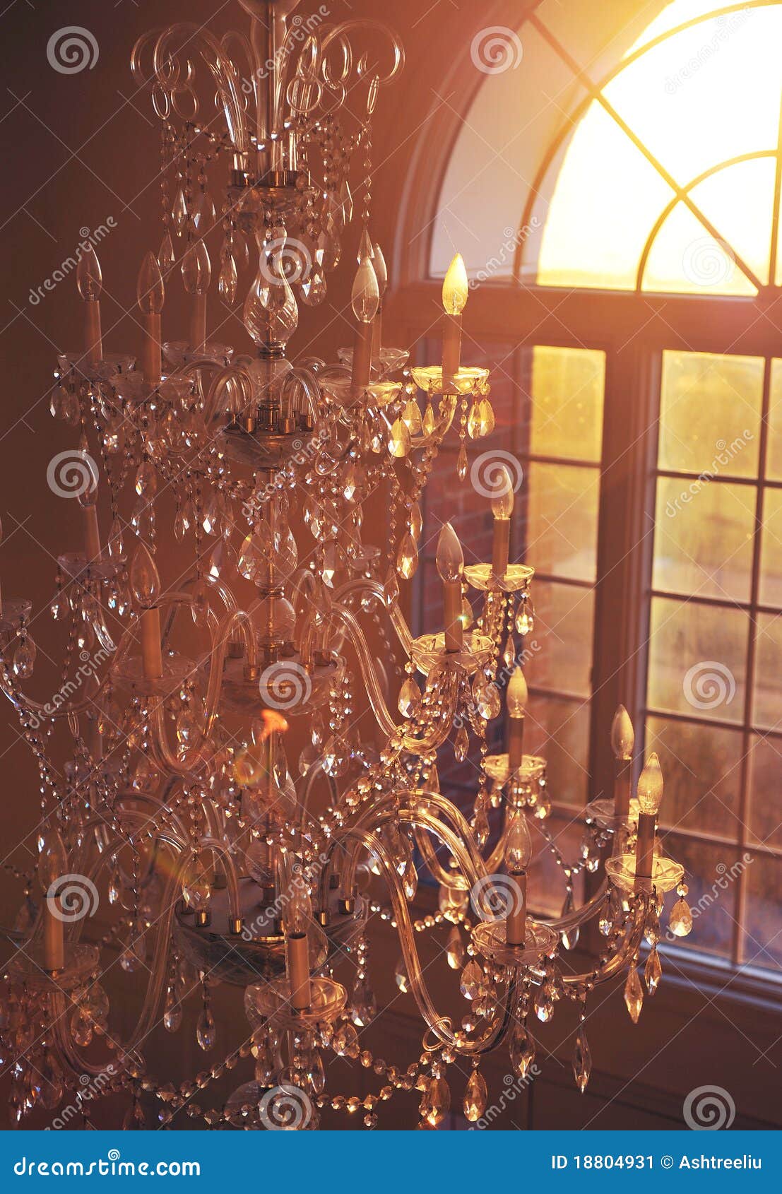 Chandelier stock image. Image of sunshine, optical, objects - 18804931