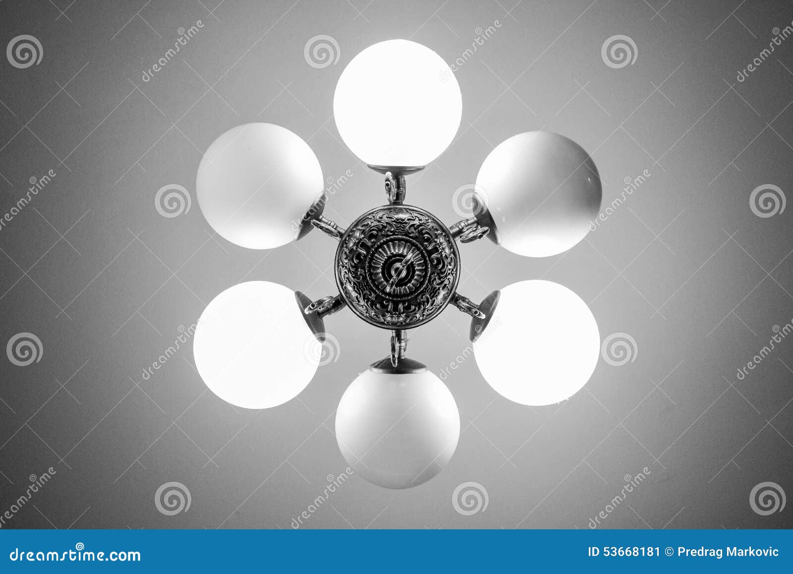 Chandelier Bottom View Detail Stock Image - Image of dark, design: 53668181
