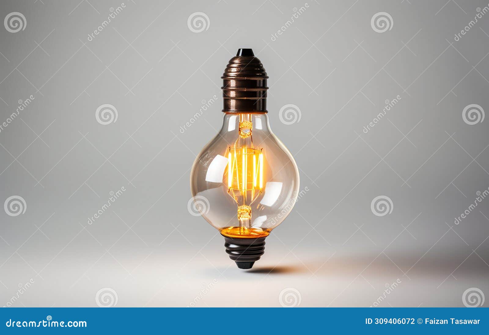 Chandelier Bulb Revealed on a Transparent Surface -Generative Ai Stock ...